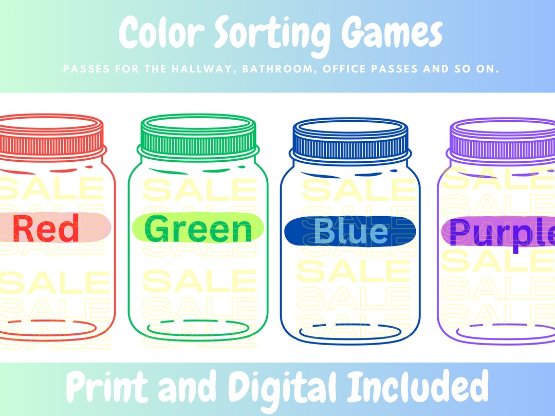 Color Sorting Game Preschool Game Color Matching Fine Motor - Etsy ...