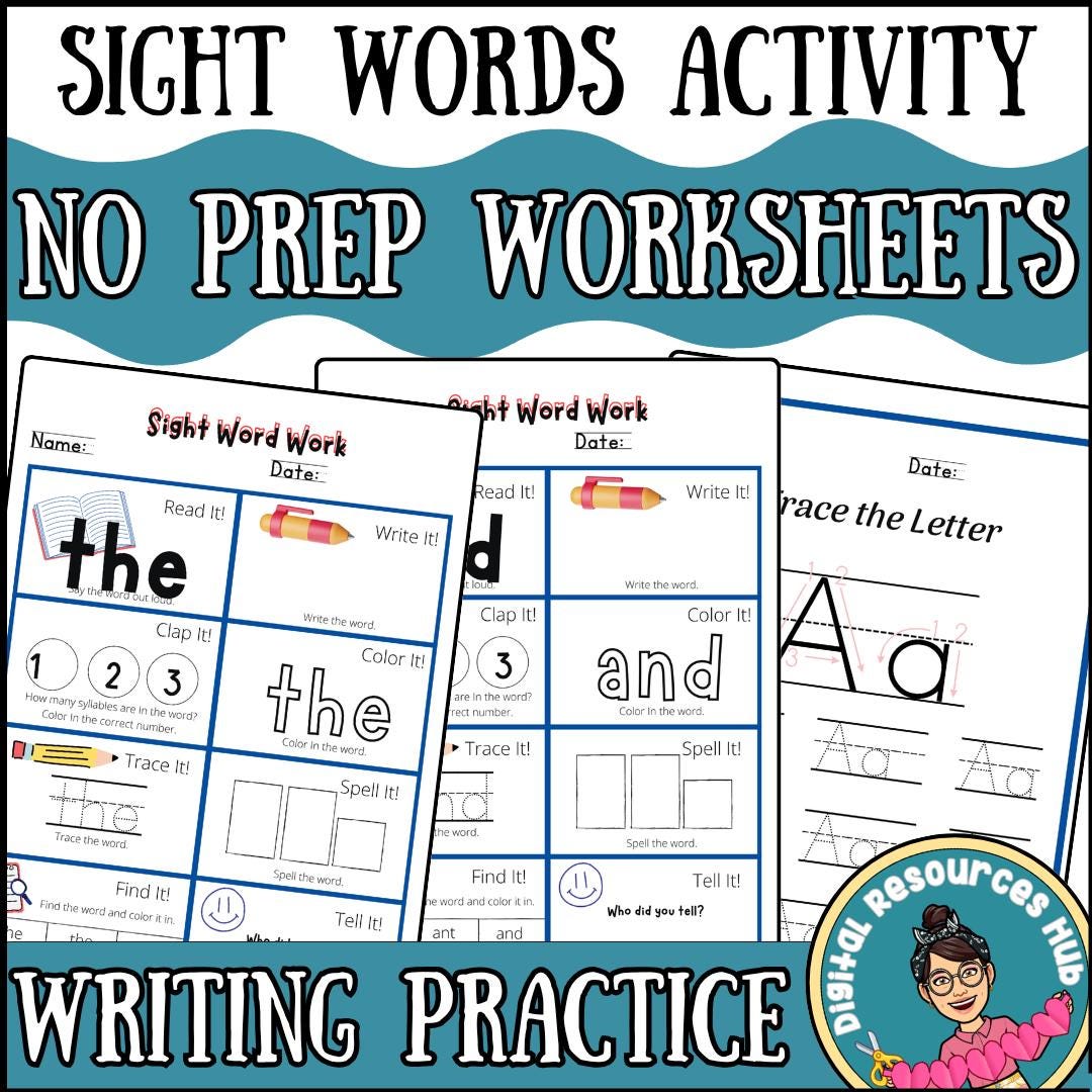 Worksheet for Preschool and Kids, Sight Word Worksheets, Sight Words Kg ...
