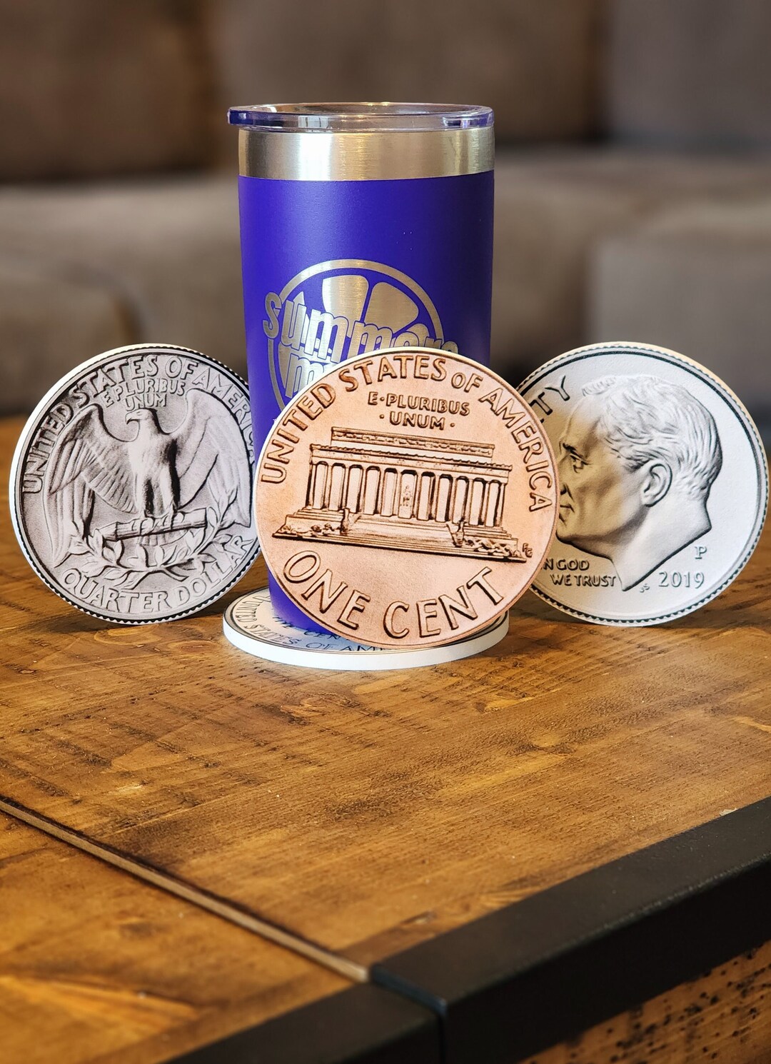 Coin Coasters Set of 4 USA Coins, Double Sided - Etsy