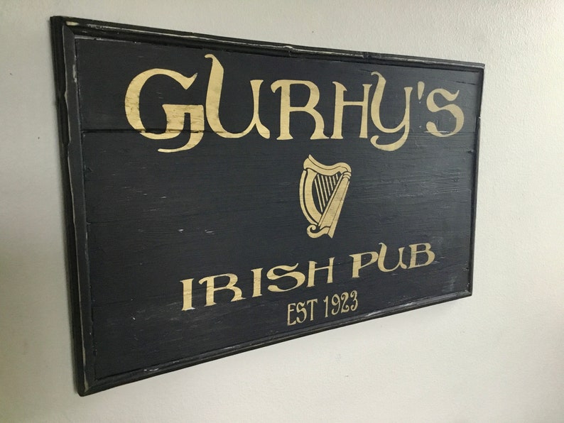 Personalized Irish Pub Wood Sign Custom Bar Signs Tavern - Etsy