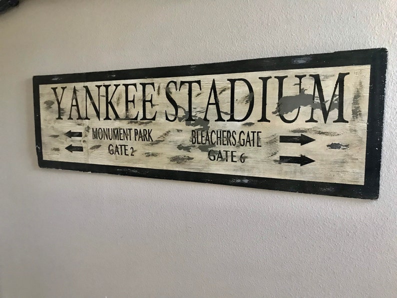 Yankee Stadium Sign Yankee Stadium Sign-rustic Hand Made - Etsy