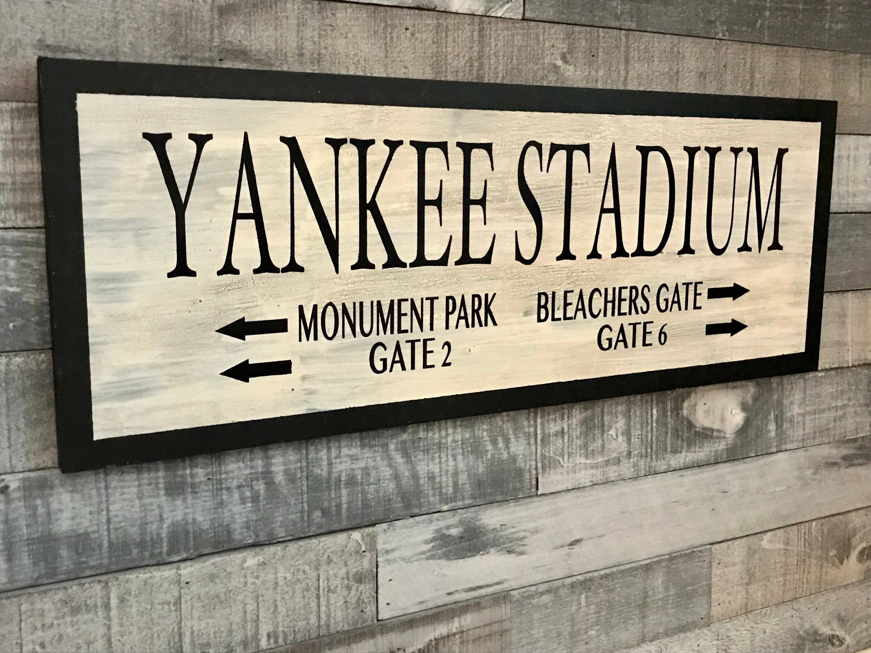 Yankee Stadium Sign, Yankee Stadium Sign-rustic Hand Made Vintage ...