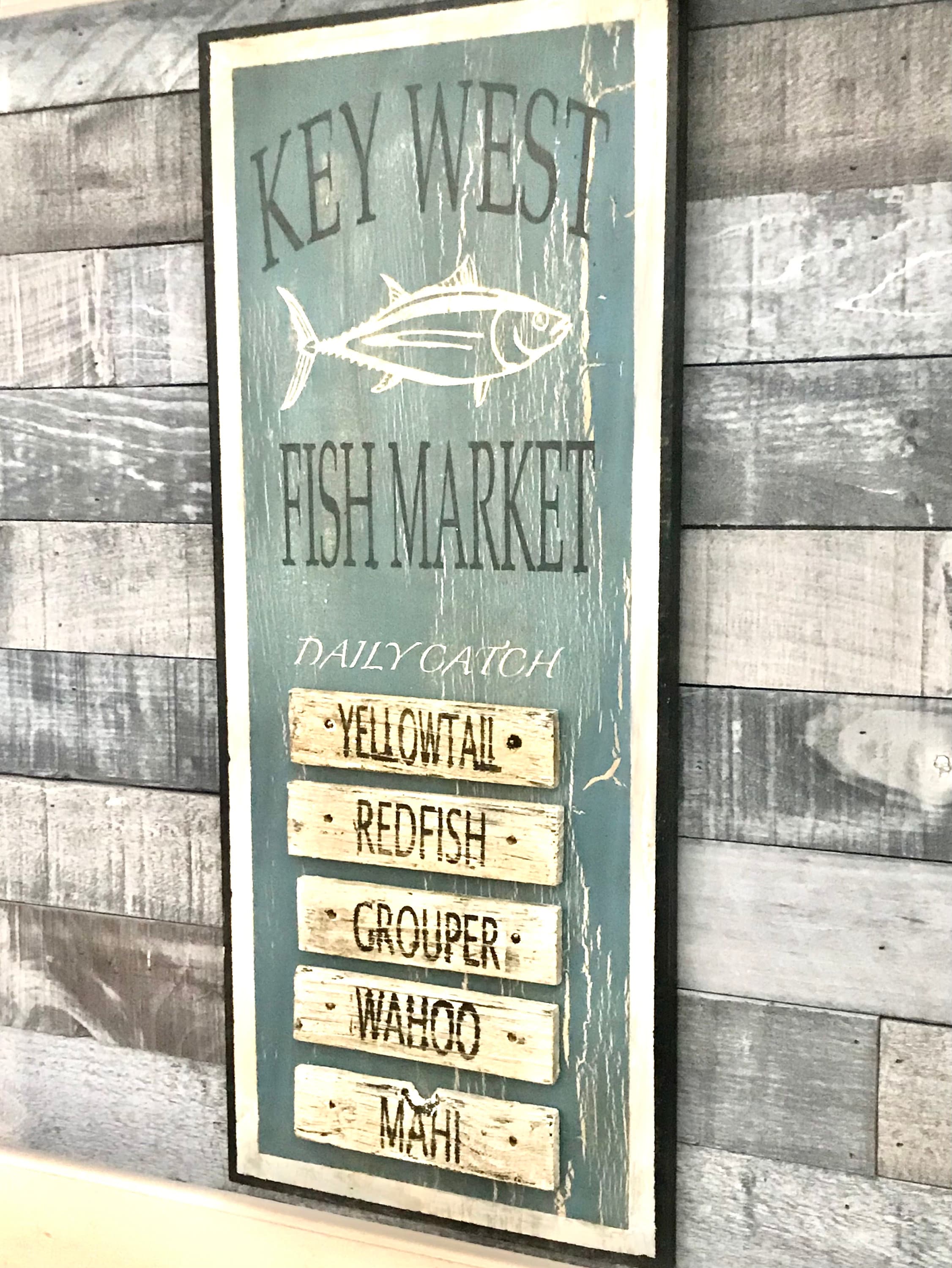 Personalized Old Fashioned Fish Market Sign Nautical Rustic - Etsy