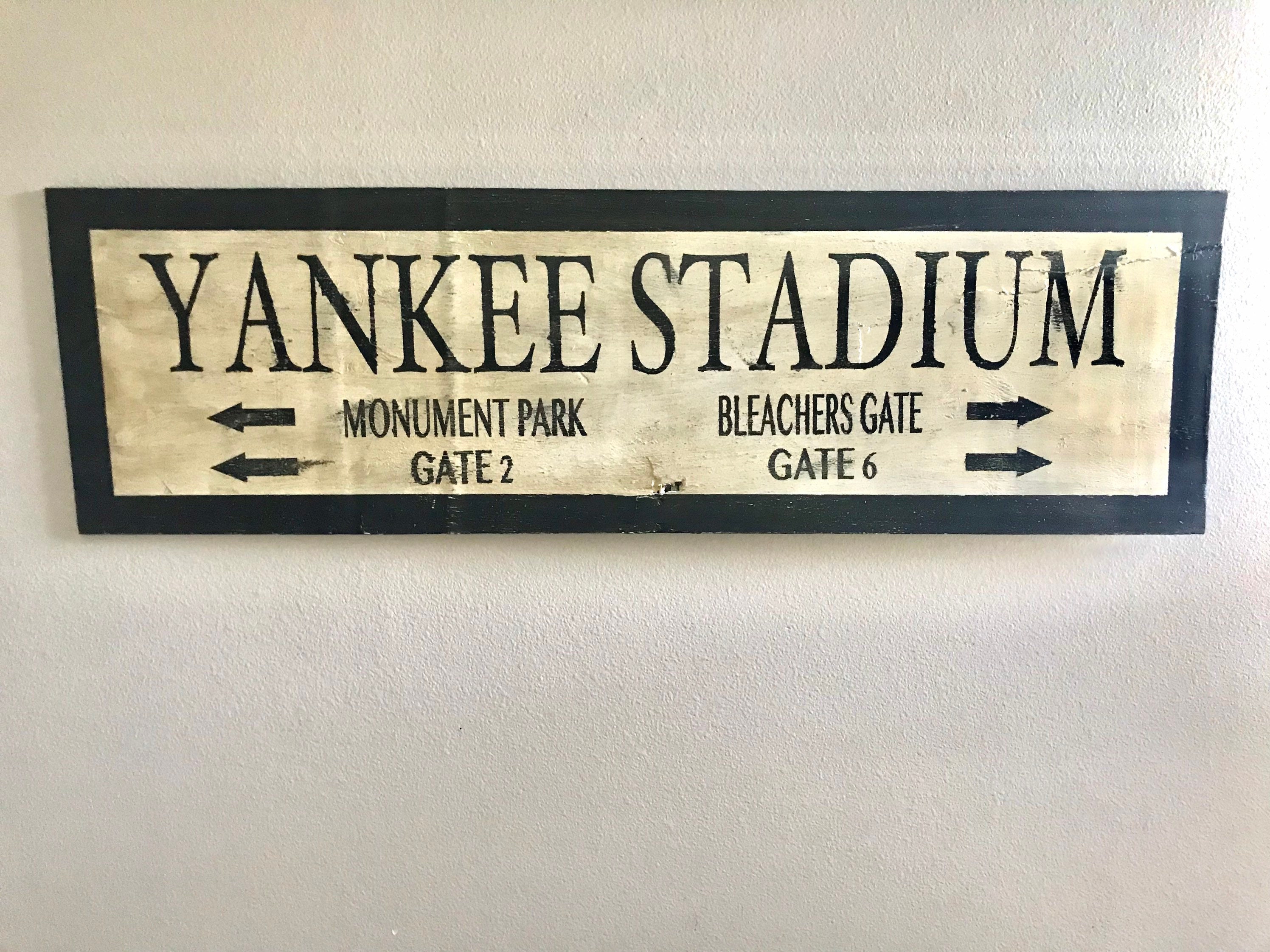 Yankee Stadium Sign, Yankee Stadium Sign-rustic Hand Made Vintage ...