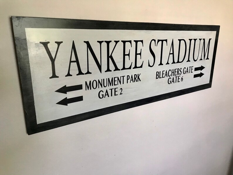 Yankee Stadium Sign Yankee Stadium Sign-rustic Hand Made - Etsy