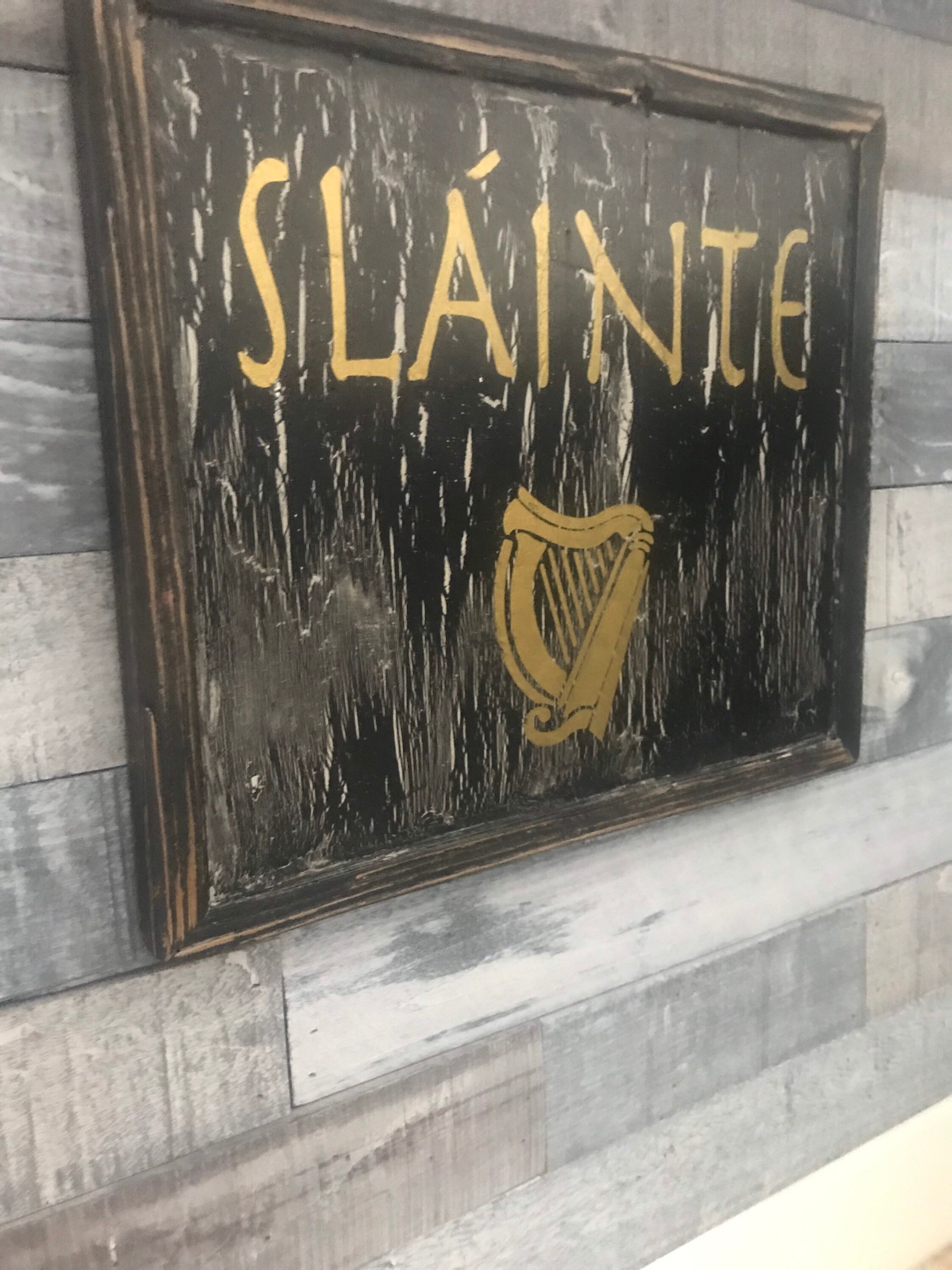 Slainte Irish Pub Sign, Vintage Pub Sign, Rustic Pub Sign, Irish Signs ...