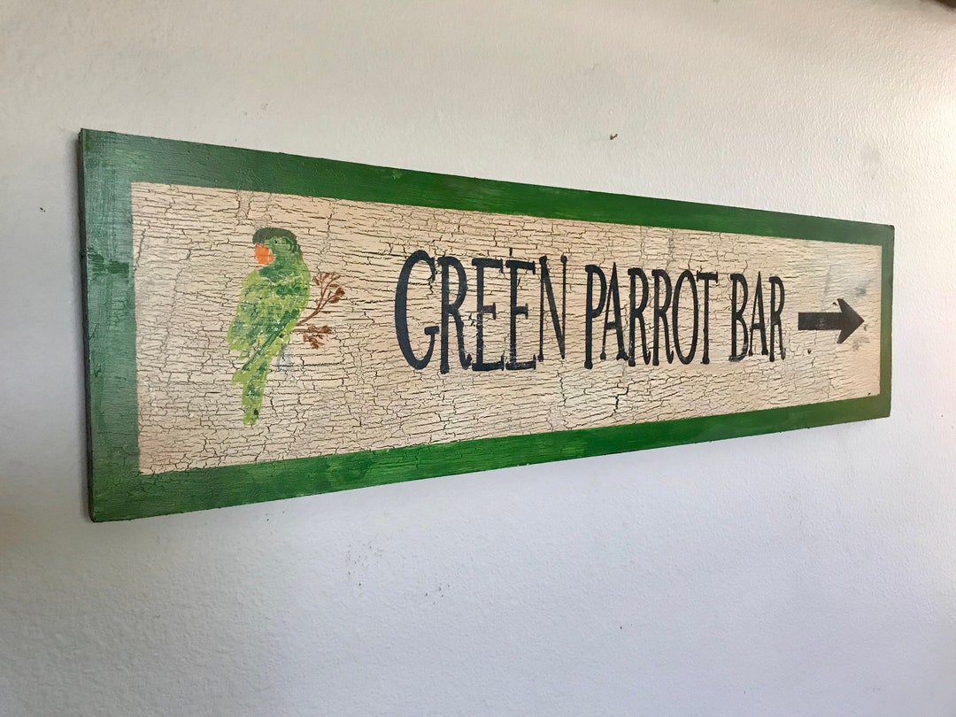 Parrot Bar, Parrot Lovers, Parrot Sign, Parrot Decor, Parrot Bar Decor ...