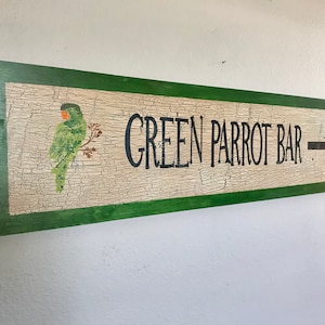 Parrot Bar, Parrot Lovers, Parrot Sign, Parrot Decor, Parrot Bar Decor ...