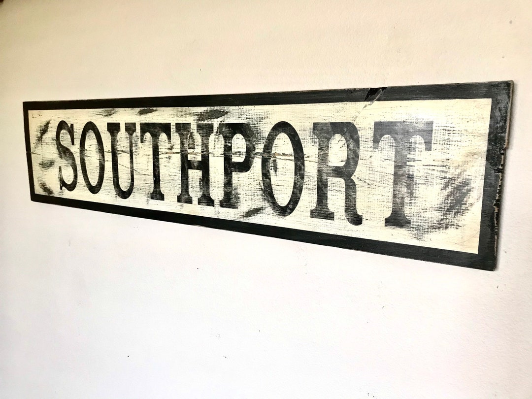 Personalized Town Sign, Custom Weathered Wood Sign, Distressed Wood ...