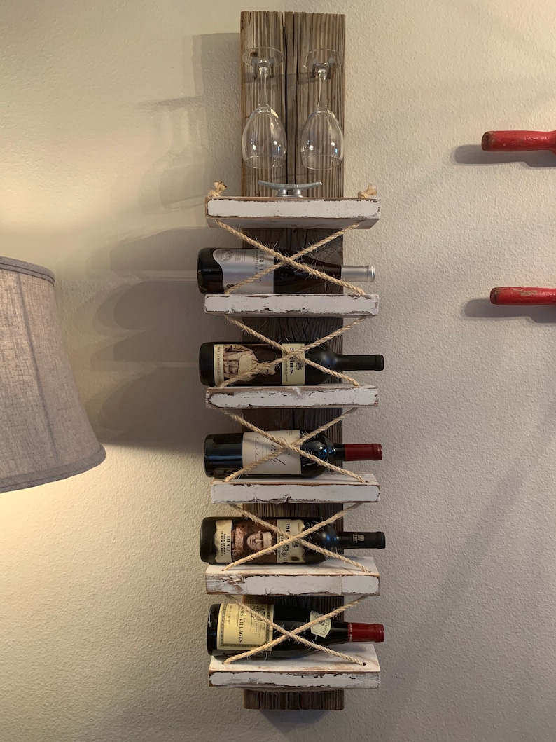 Repurposed Wood Wine Rack - Etsy