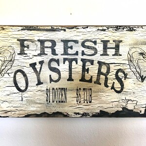 Fresh Oysters Sign,oysters Sign,rustic Oysters Sign, Oyster Bar Sign ...