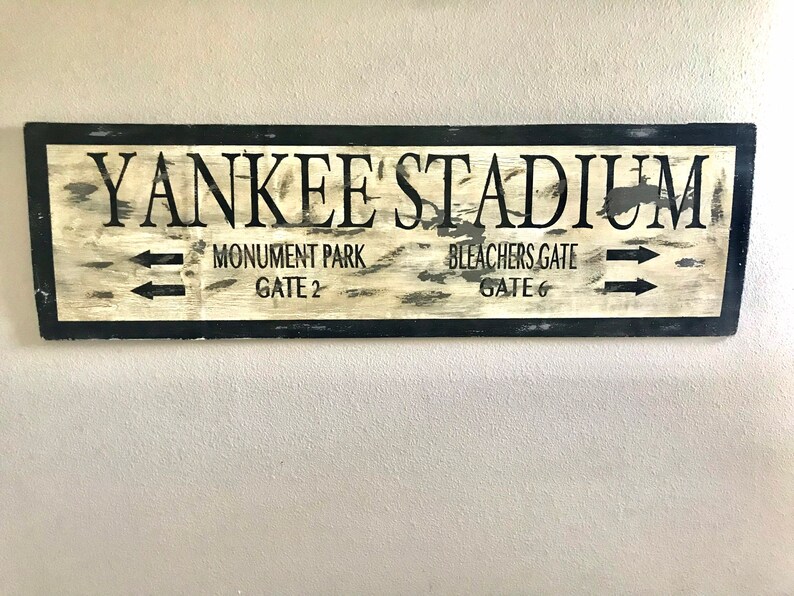 Yankee Stadium Sign Yankee Stadium Sign-rustic Hand Made - Etsy