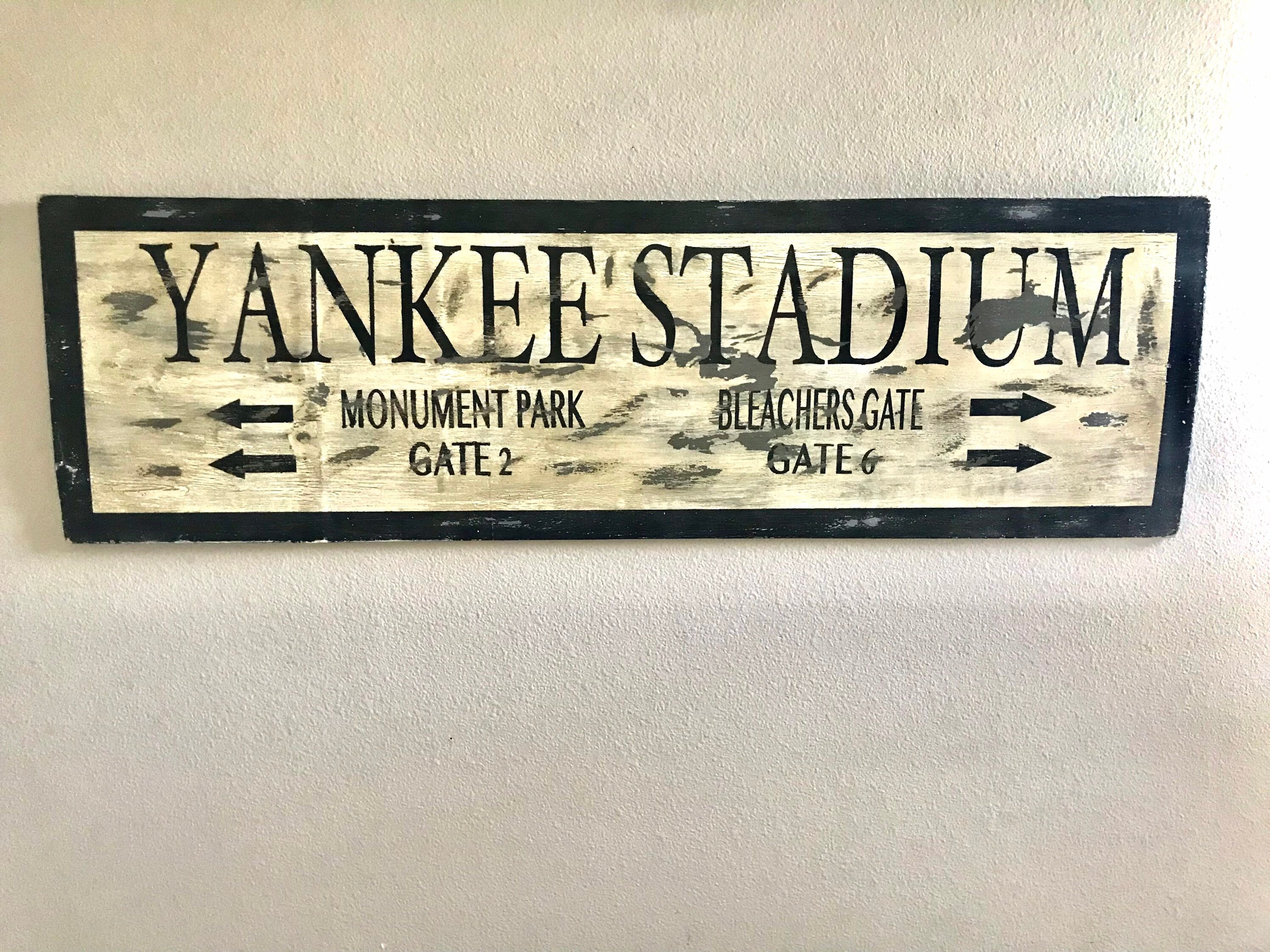Yankee Stadium Sign, Yankee Stadium Sign-rustic Hand Made Vintage ...