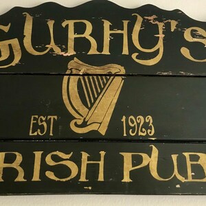 Personalized Irish Pub Sign, Antique Pub Sign, Pub Decor, Irish Family ...