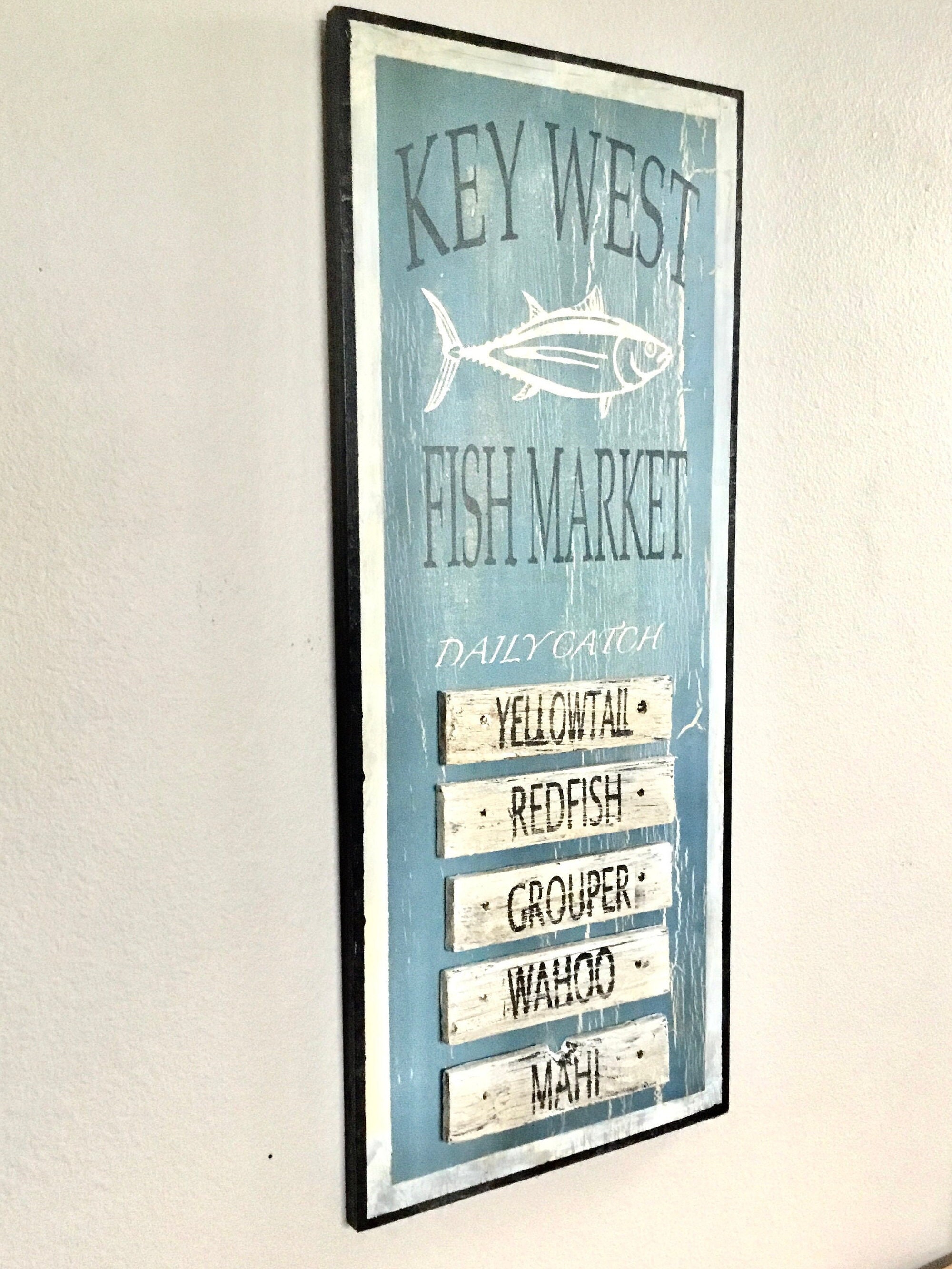 Personalized Old Fashioned Fish Market Sign Nautical Rustic - Etsy