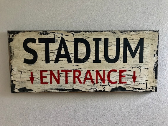 Stadium Entrance Sign Reclaimed Wood | Etsy