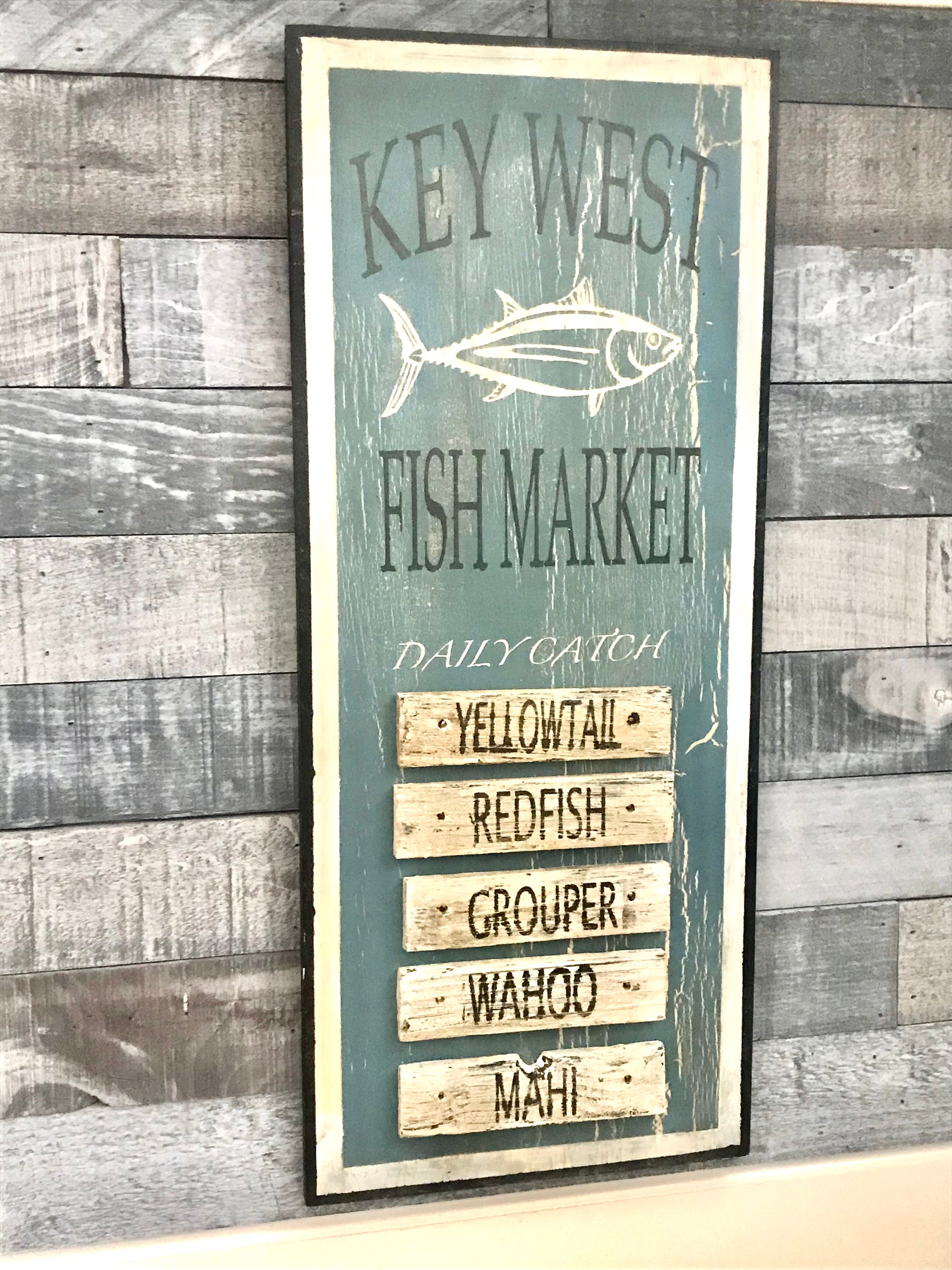 Personalized Old Fashioned Fish Market Sign Nautical Rustic - Etsy