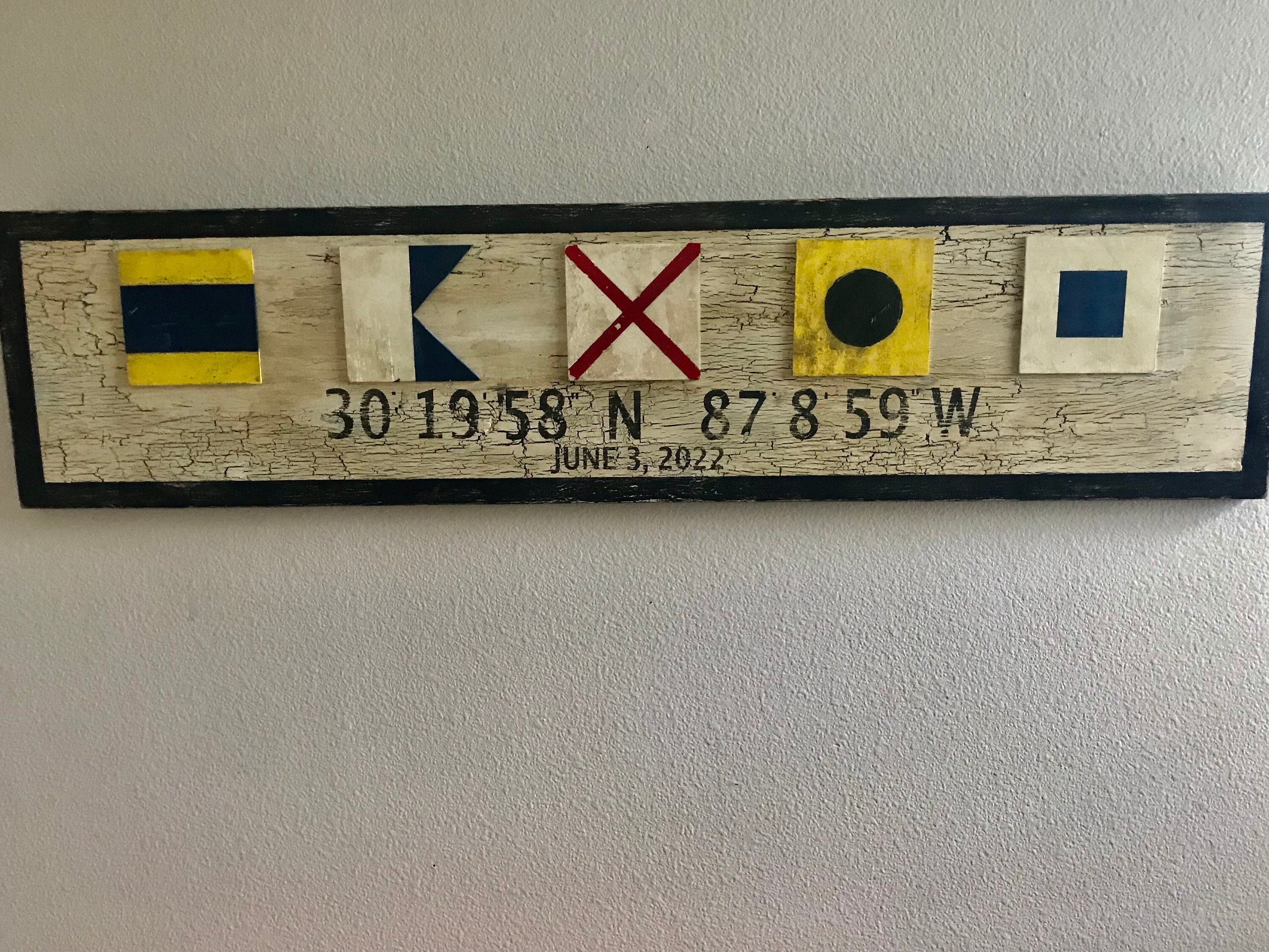 Personalized Nautical Signal Flag Sign, Wedding Gift, Anniversary Gift ...