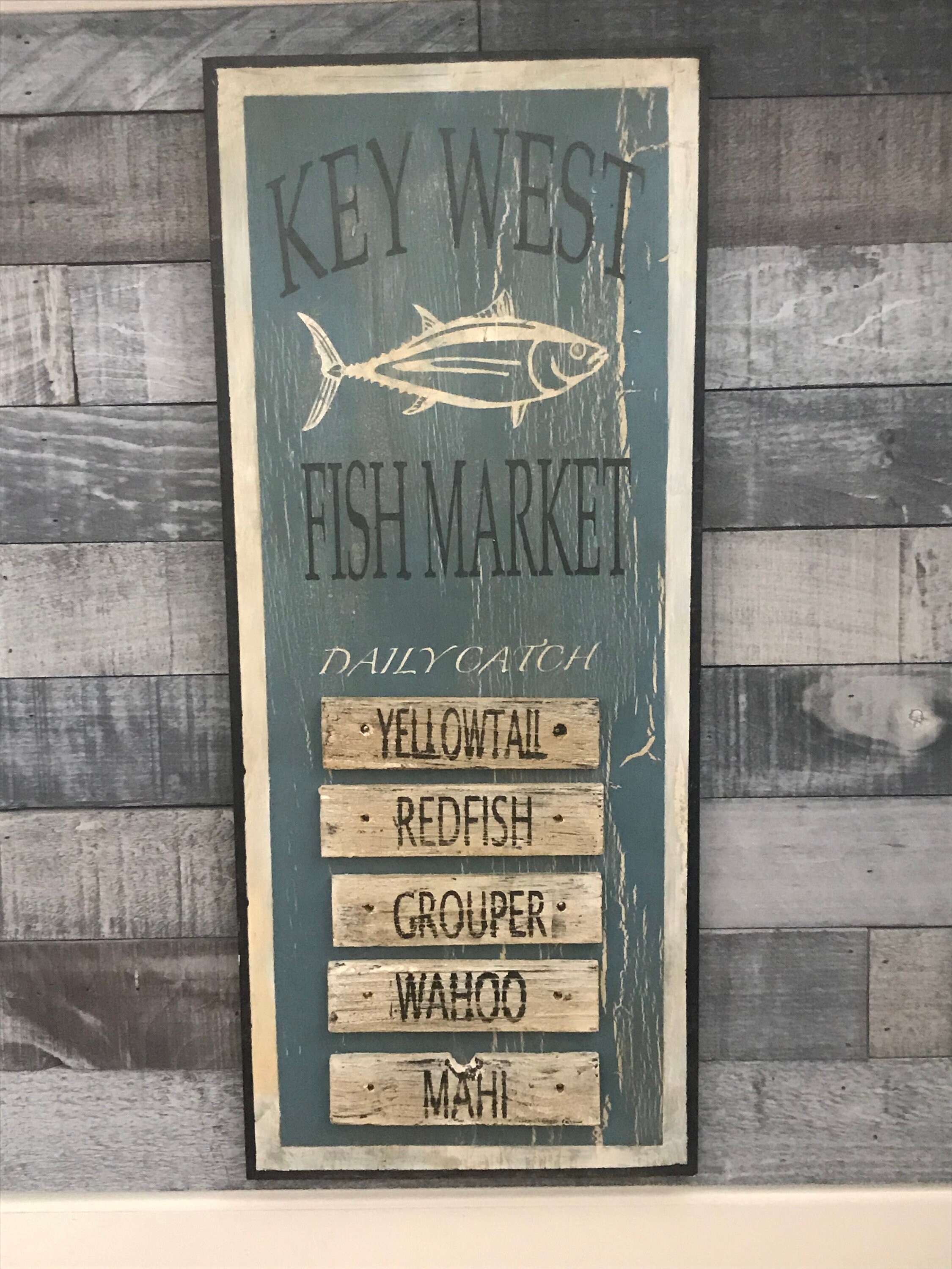 Personalized Old Fashioned Fish Market Sign Nautical Rustic - Etsy