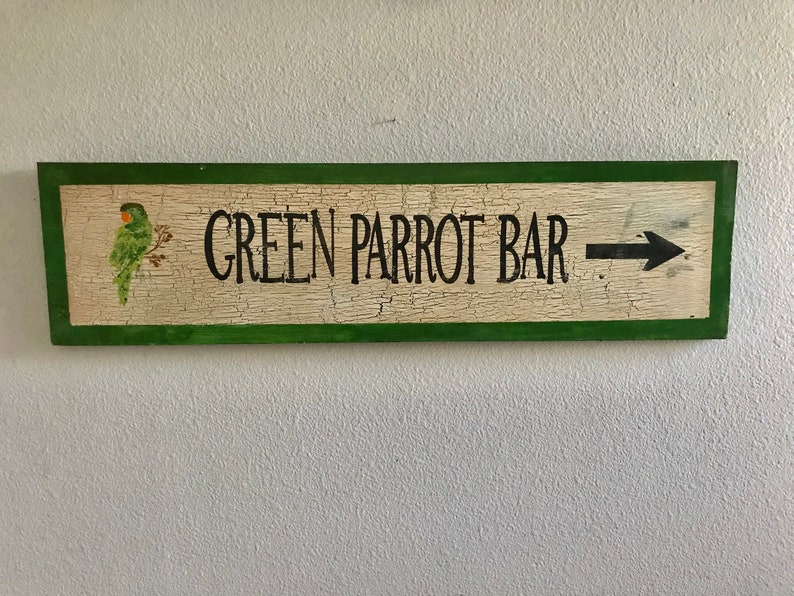 Parrot Bar, Parrot Lovers, Parrot Sign, Parrot Decor, Parrot Bar Decor ...