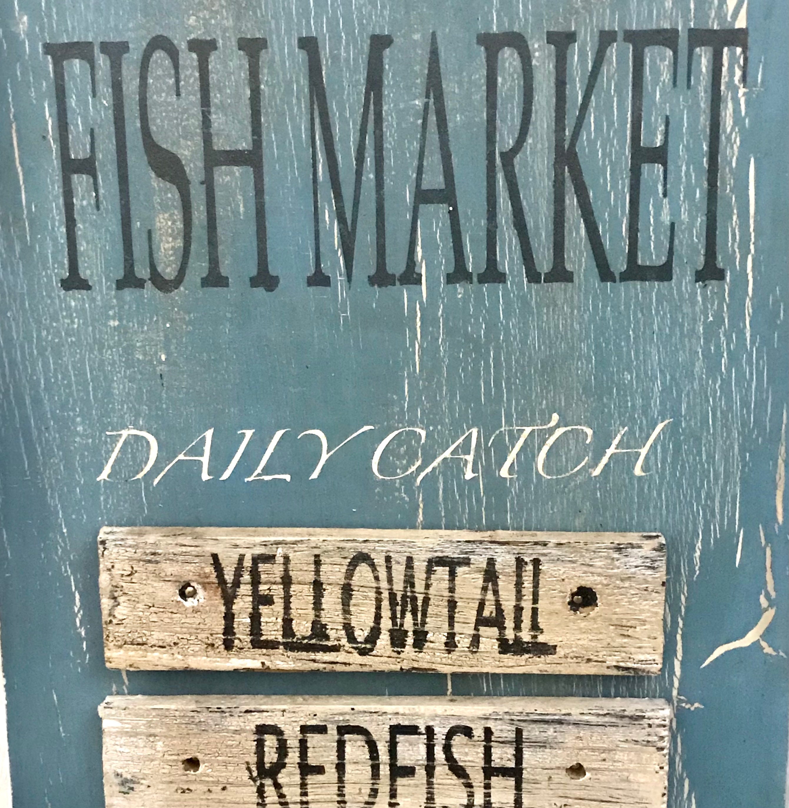 Personalized Old Fashioned Fish Market Sign Nautical Rustic - Etsy
