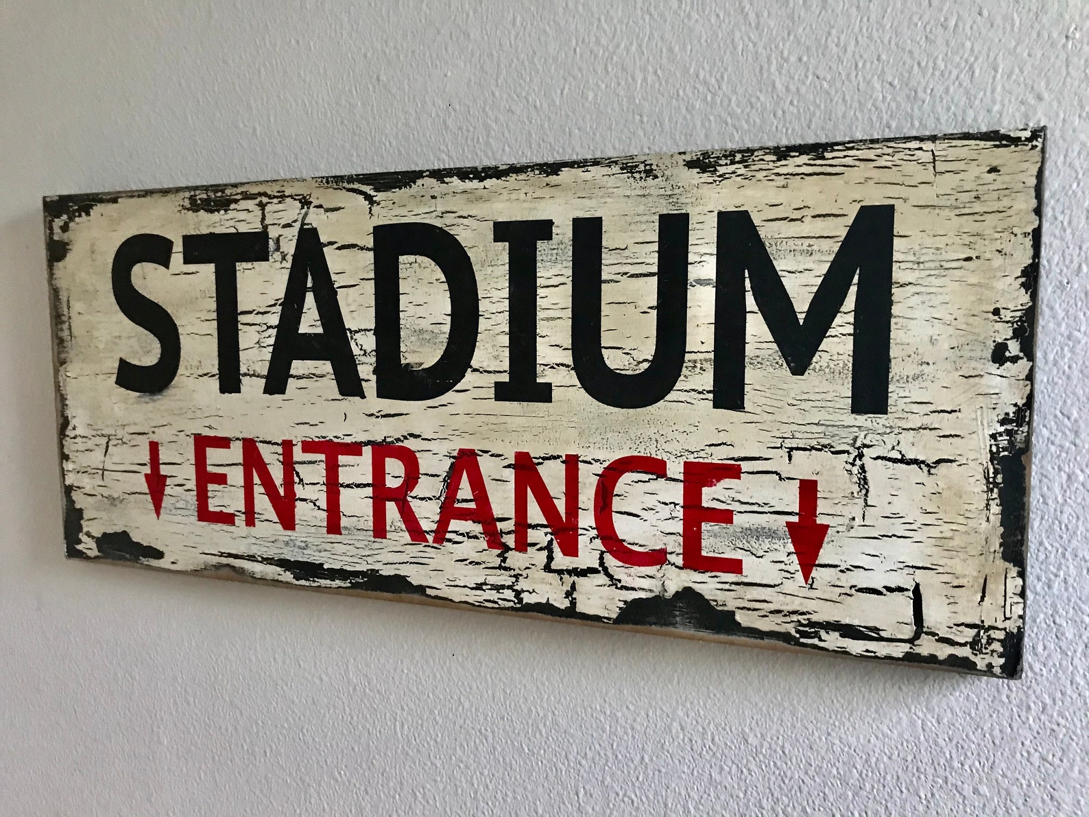 Stadium Entrance Sign Reclaimed Wood, Vintage Sports Signs, Stadium ...