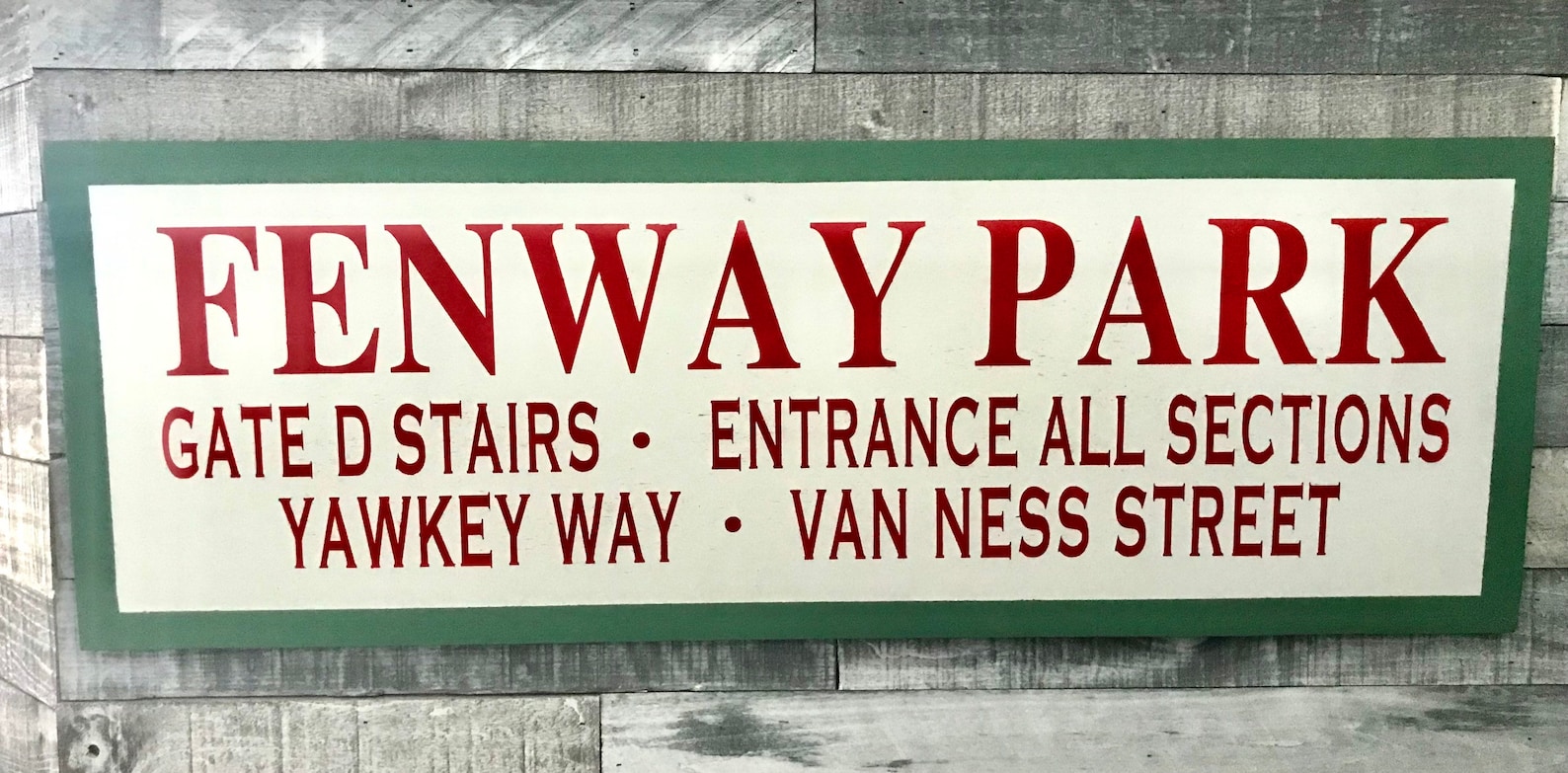 Fenway Park Street Sign, Fenway Park Gate D Sign, Fenway Park Wood Sign ...
