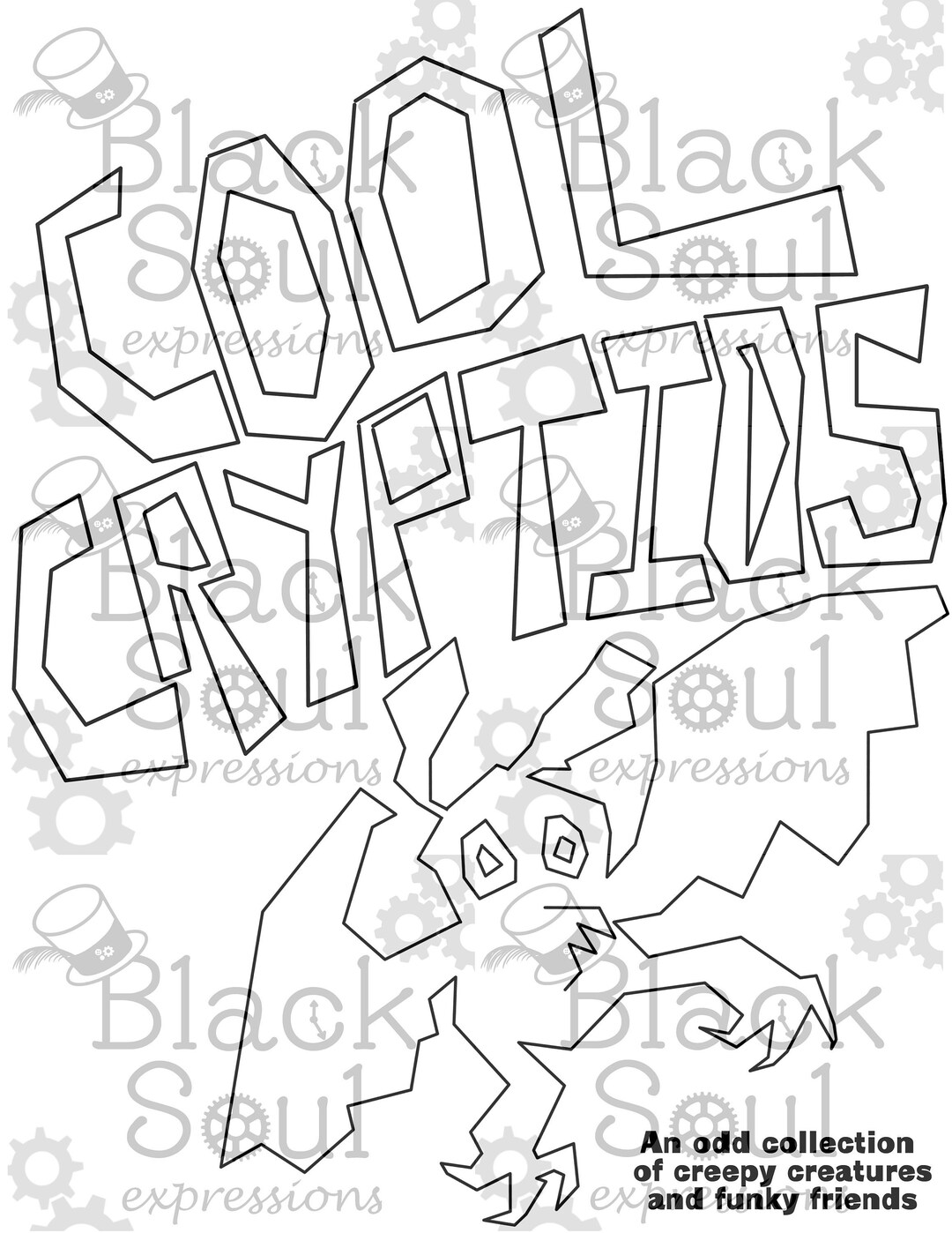 Cool Cryptids Coloring Sheets - Etsy