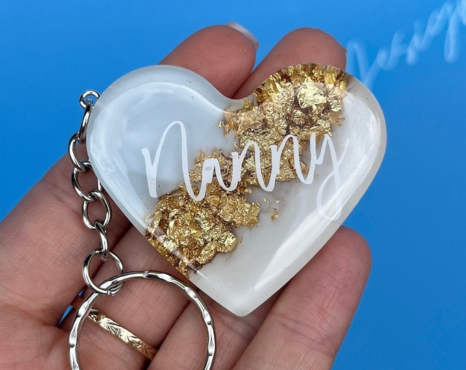 God Mother Resin Glitter Heart KEYRING, God Mother Gift, God Mum ...