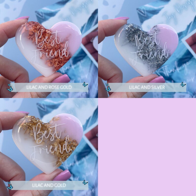 Resin Heart 'best Friend' MAGNET Fridge Magnet - Etsy