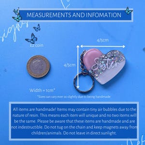 God Mother Resin Glitter Heart KEYRING, God Mother Gift, God Mum ...