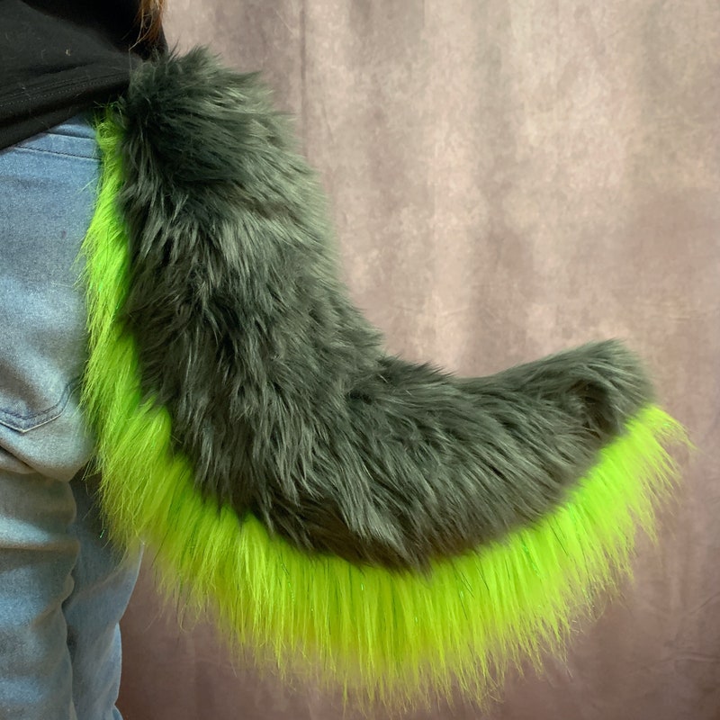 Furry Black Wolf Tail - Etsy