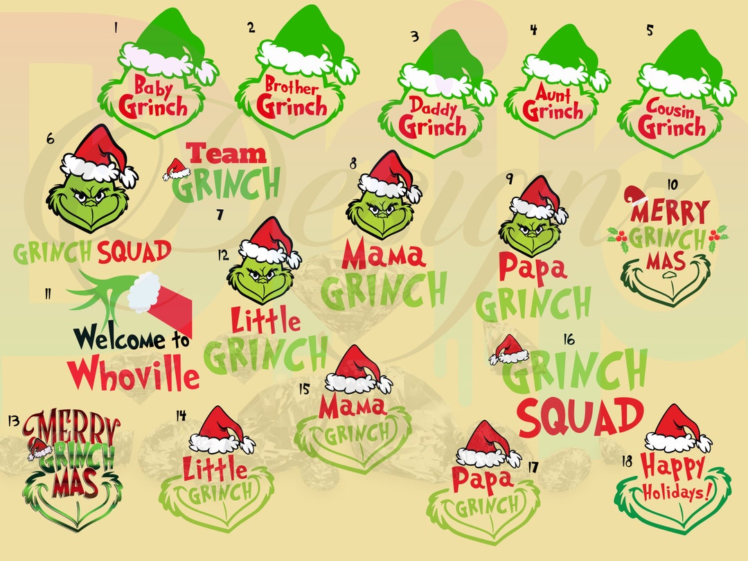 Boujee Grinch Christmas Designs, Grinch Fonts, Grinchmas SVG Bundle ...