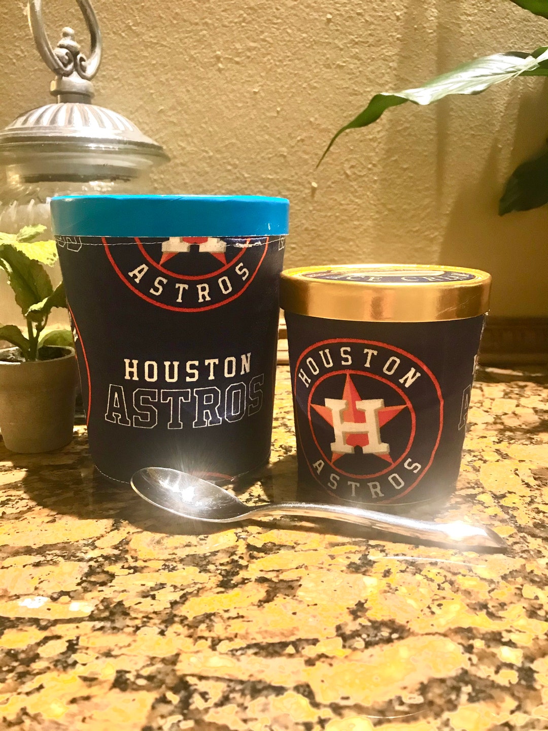 Houston Astros Ice Cream Cozy Ice Cream Sleeve Ice Cream - Etsy UK