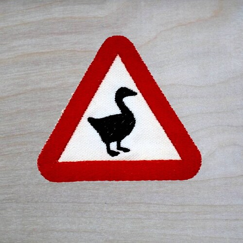 Goose Game Patch Logo Warning Sign - Etsy