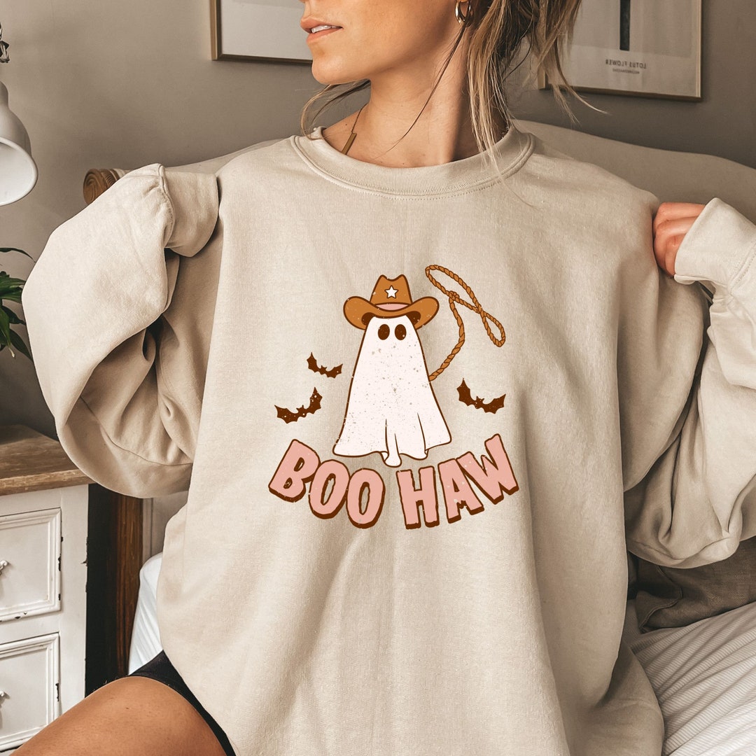 Halloween Ghost Howdy Western Sweatshirt, Halloween Ghost Hoodie ...