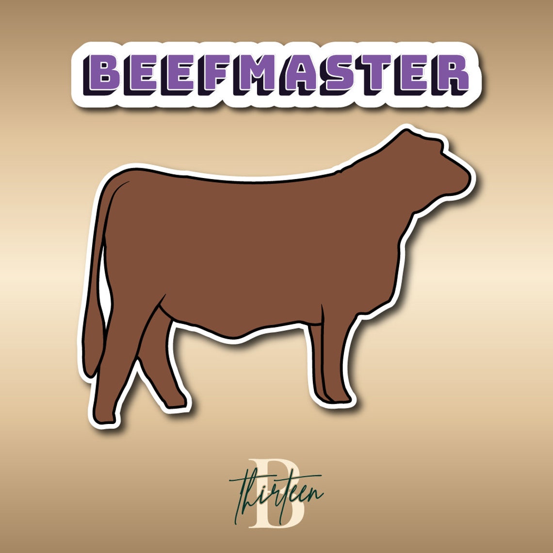 Beefmaster Heifer Sticker Pack - Etsy