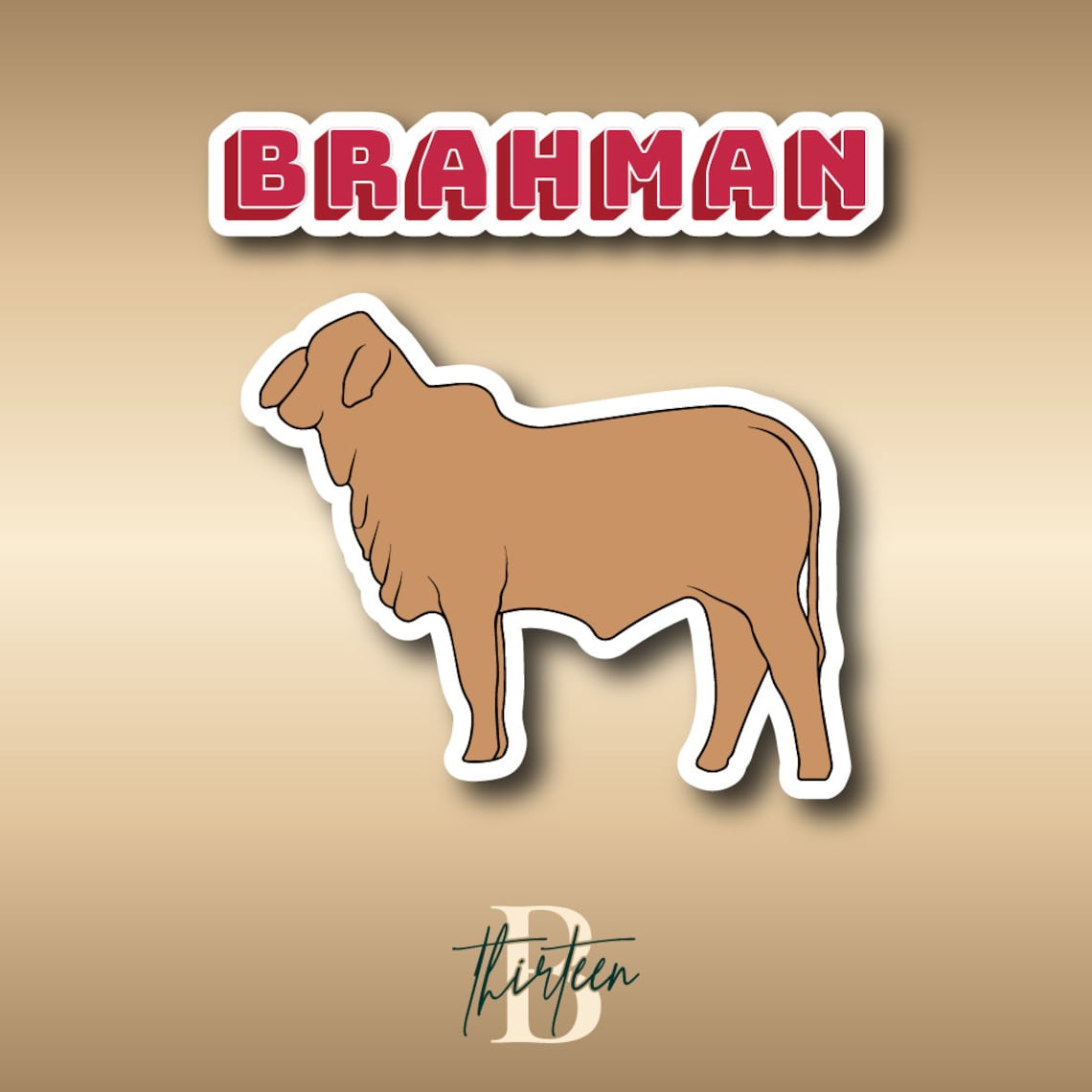 Red Brahman Heifer Sticker Pack - Etsy