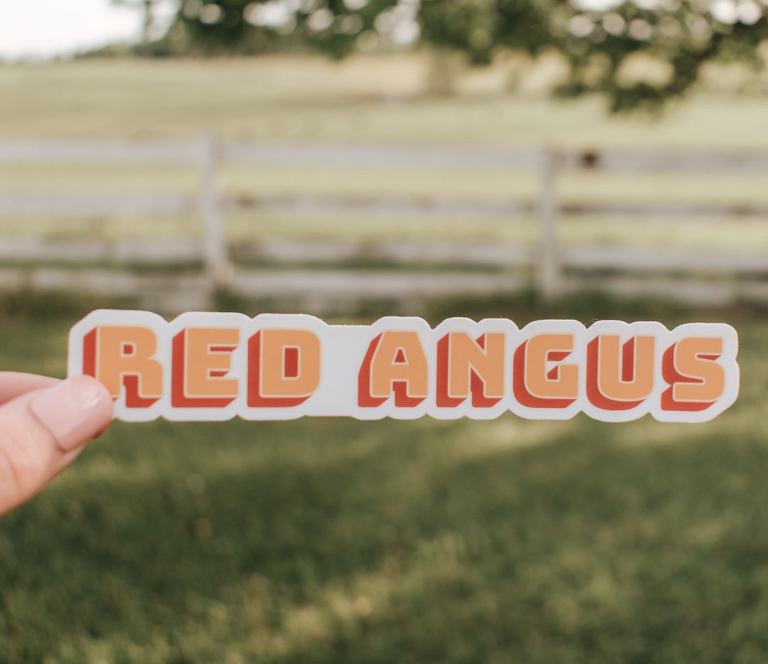 Red Angus Sticker - Etsy