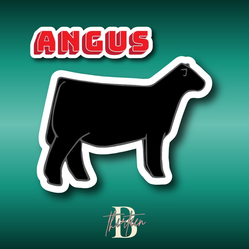 Red Angus Heifer Sticker Pack Laptop Decals & Skins etna.com.pe