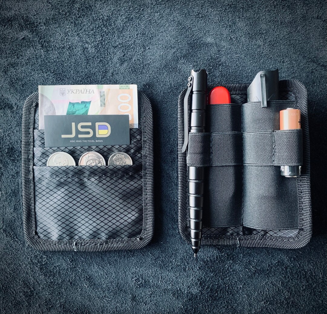 Set of 2 Velcro Organizers, EDC Pocket Organizer EDC Pouch EDC Wallet ...