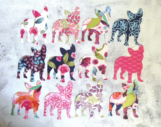 FRENCH BULLDOG Frenchie APPLIQUE Designs Die Cuts 12 4 Inches for ...