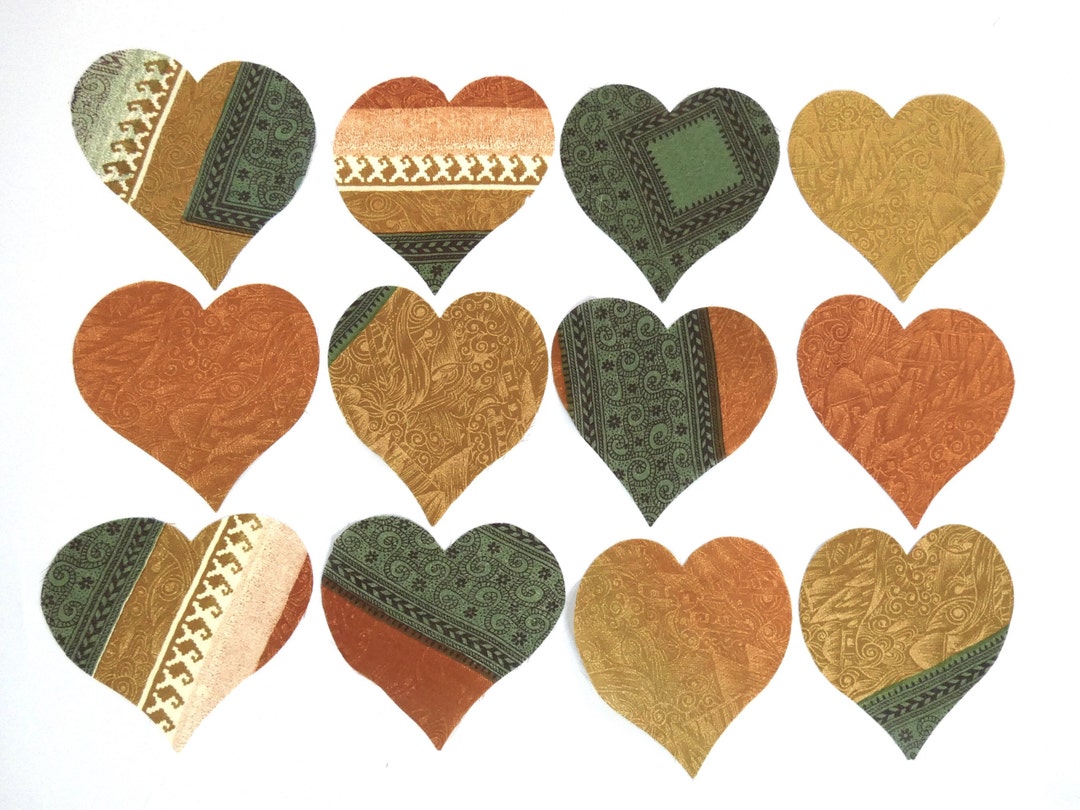 Sari Fabric Heart Applique Cutouts: Upcycled Sewing Embellishments - Etsy