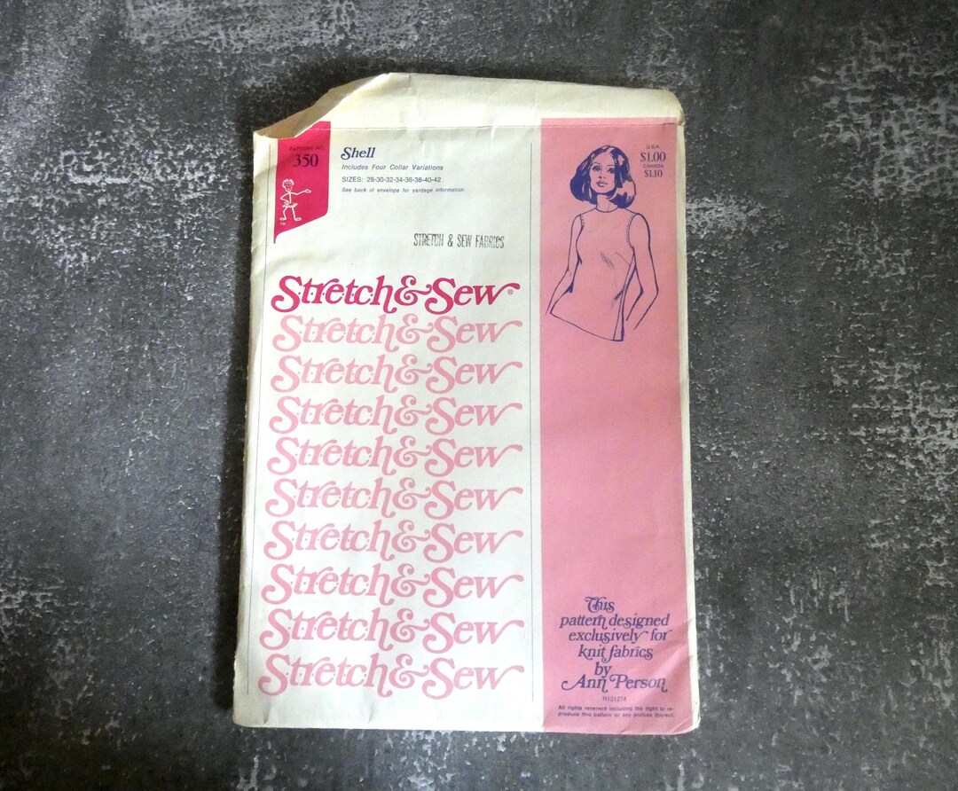 1967 Vintage Shell Sewing Pattern: Stretch & Sew, Sizes 28-42 - Etsy