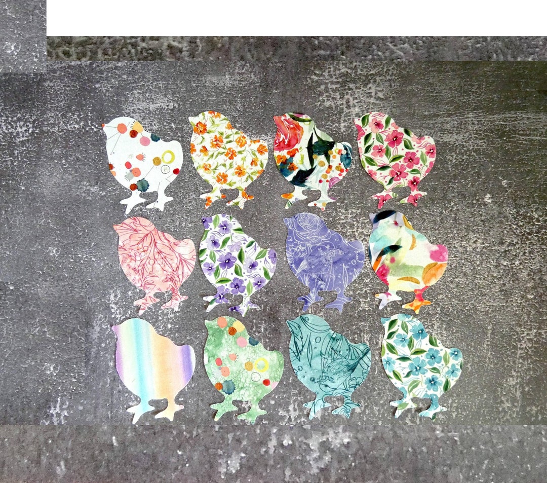 EASTER CHICKS APPLIQUE Designs Die Cuts- 12 - 4 Inches - Chick Patch ...