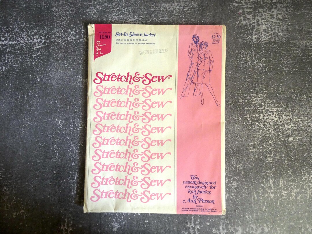 1967 VINTAGE SEWING PATTERN Stretch & Sew Vintage Ann Person, Pattern ...