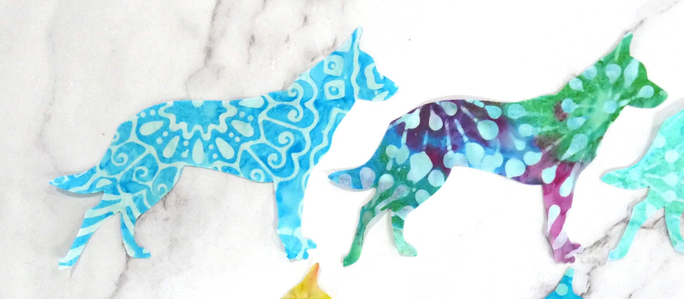 Australian Cattle Dog, Blue Heeler, Die Cut Applique With Batik Fabrics ...