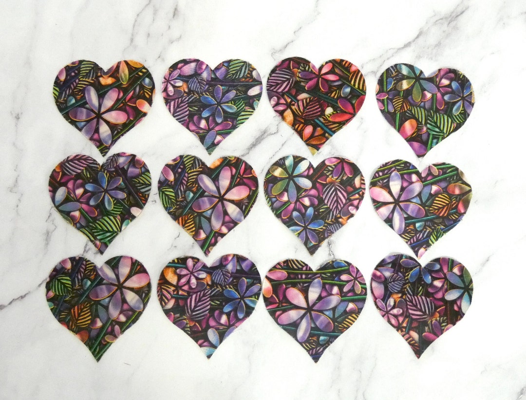 Indian SAREE GOTA SATIN Heart Shaped Die Cuts - 12 4 Inch Precut Hearts ...