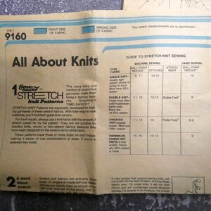 1970's Vintage Sewing Pattern Simplicity 9160 Misses Dress and Unlined ...