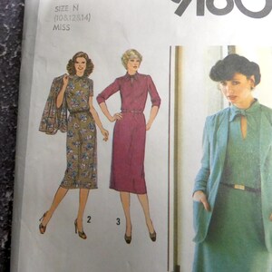1970's Vintage Sewing Pattern Simplicity 9160 Misses Dress and Unlined ...